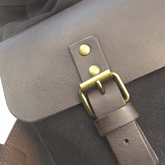 Bags | Great Canvas And Leather Backpack | Poshmark